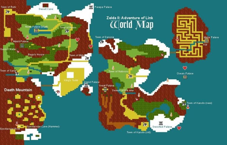 The Adventure of Link Maps - Zelda Central